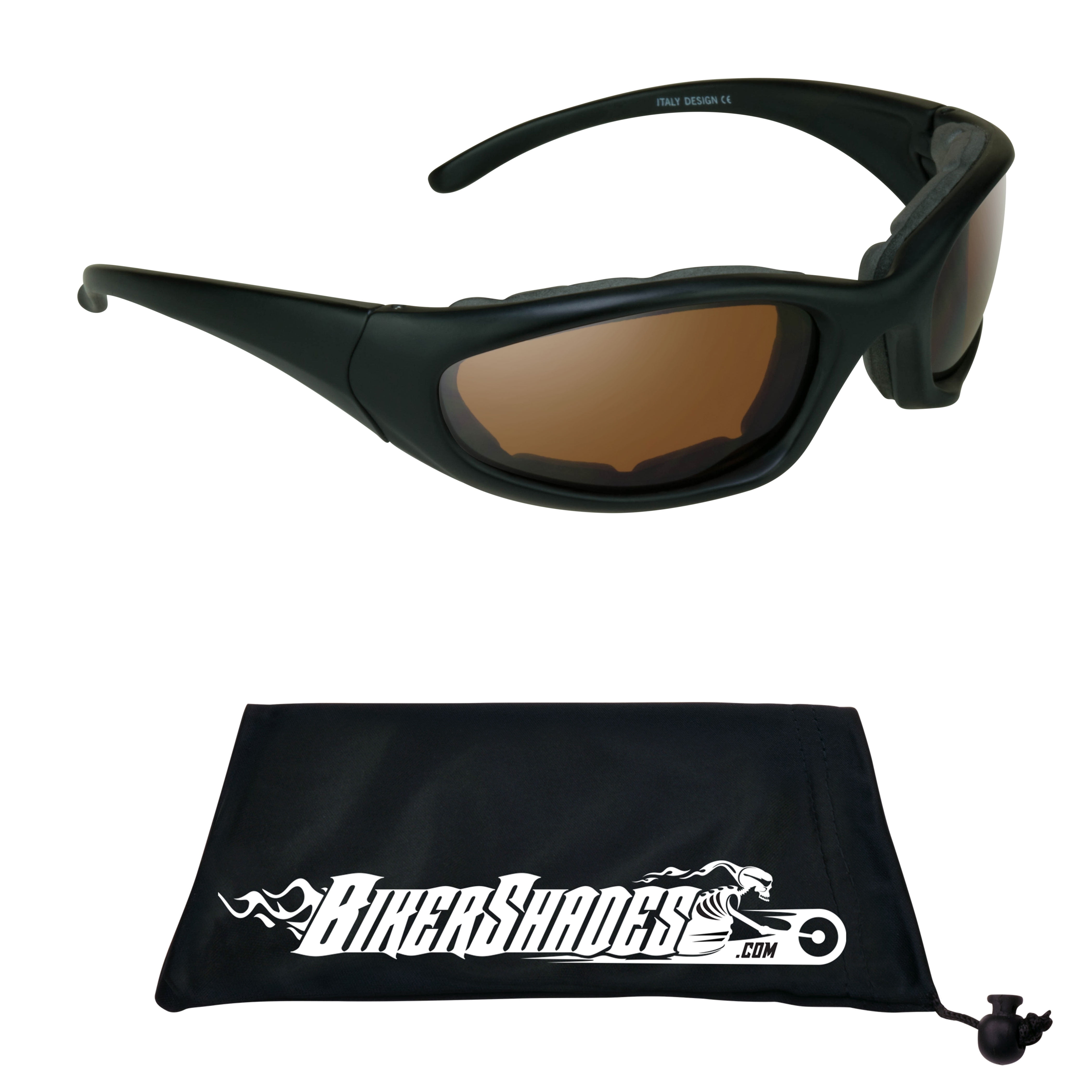 Bikershades Motorcycle Riding Sunglass Padded Safety Polycarbonate Lens ...