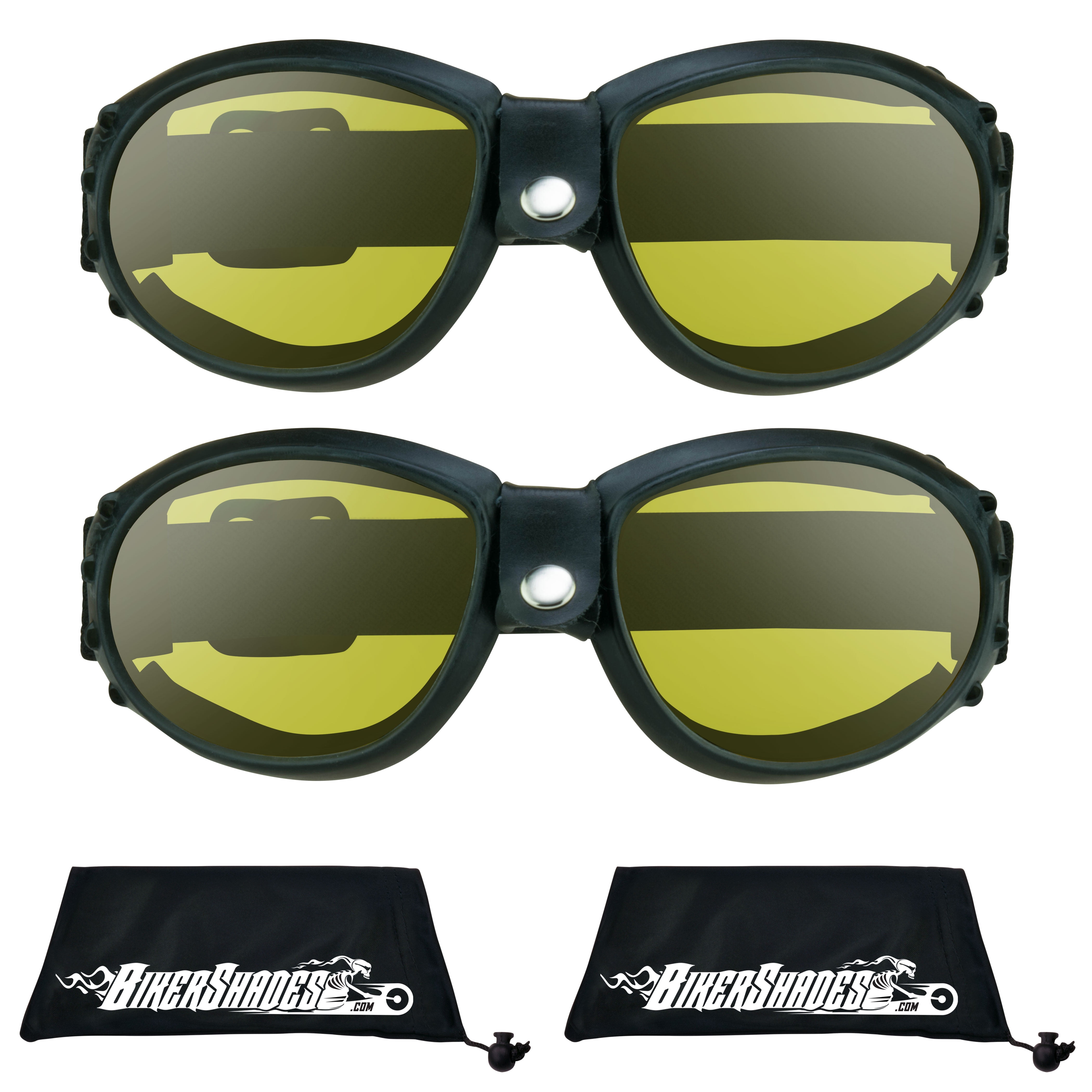 Bikershades Motorcycle Safety Goggles Foam Padded Men Women Large ...