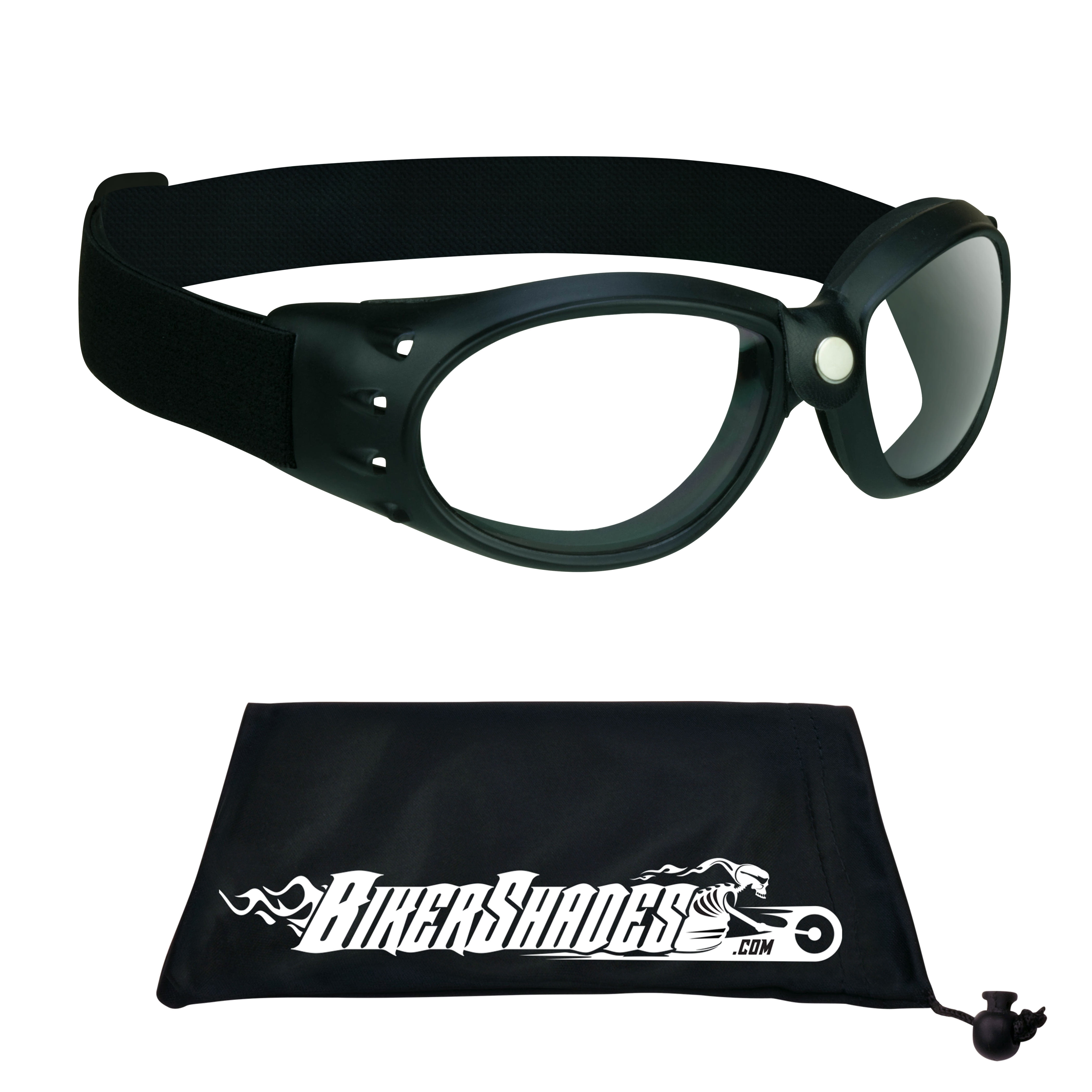 Bikershades Motorcycle Safety Goggles Foam Padded Men Women Large ...