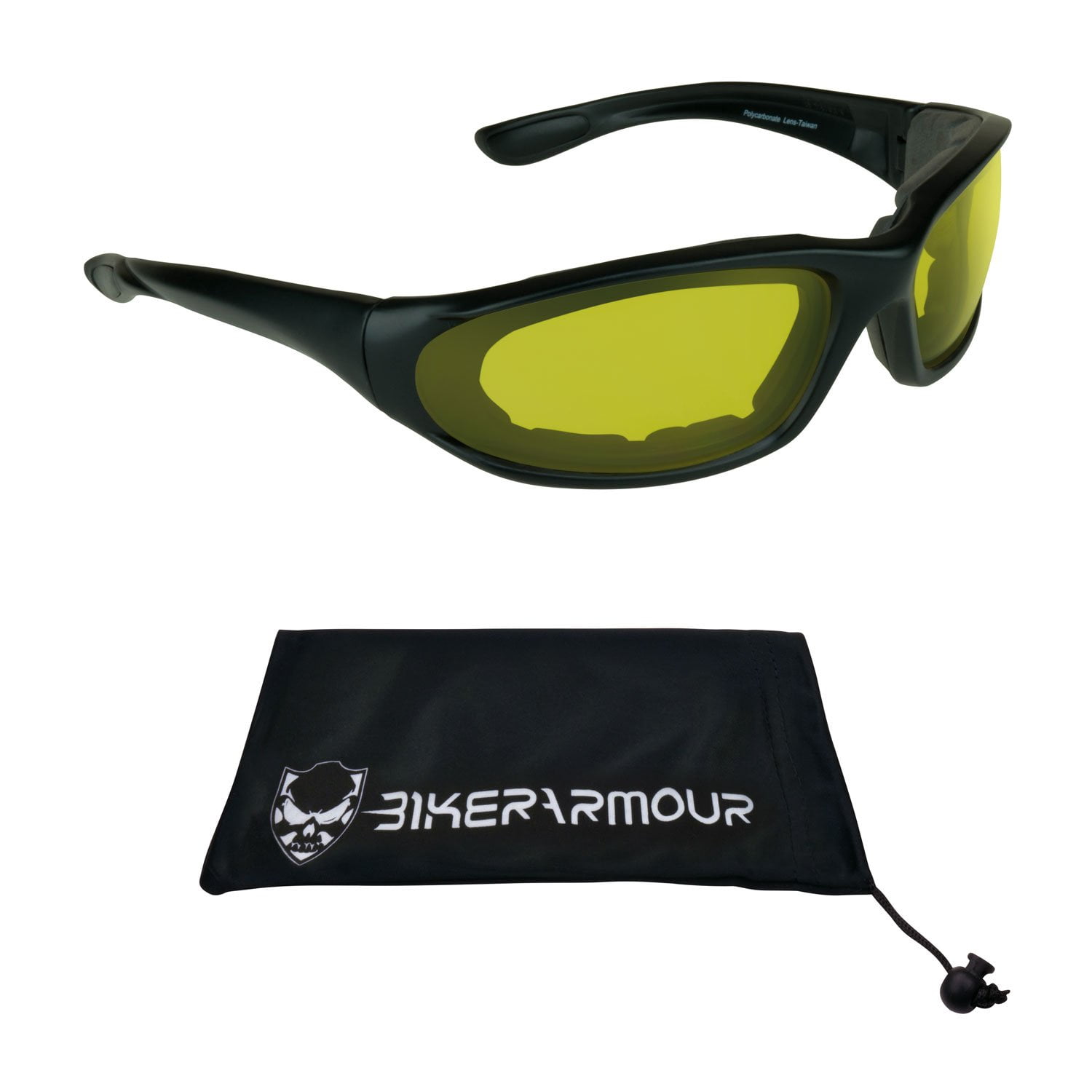 Bikershades Motorcycle Safety Riding Glasses Foam Padded Fits Large ...