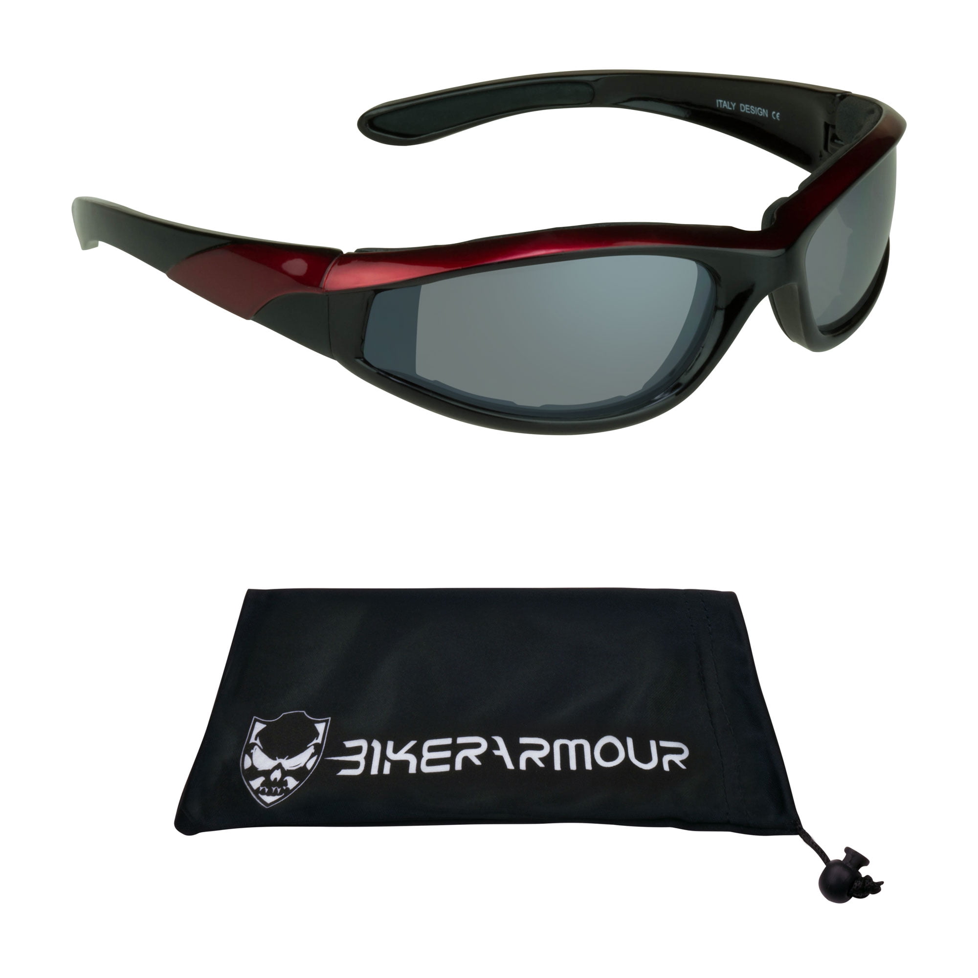 Bikershades Motorcycle Sunglasse Padded for Men and Women. Wraparound ...
