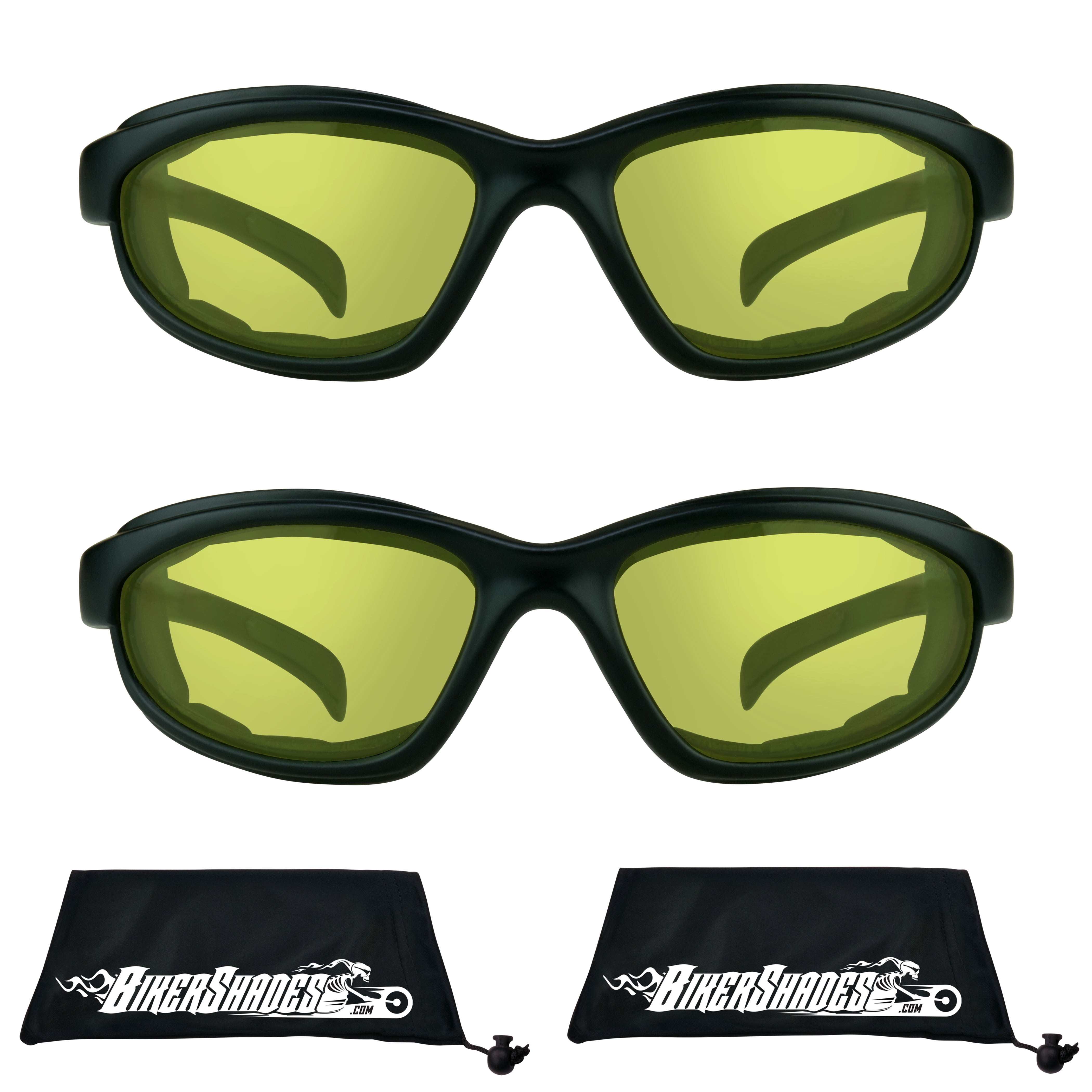 Bikershades Z87 Motorcycle Safety Sun Glasses Foam Padded Men Wind Dust ...