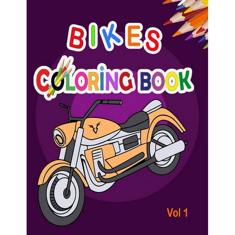 bike coloring for kids