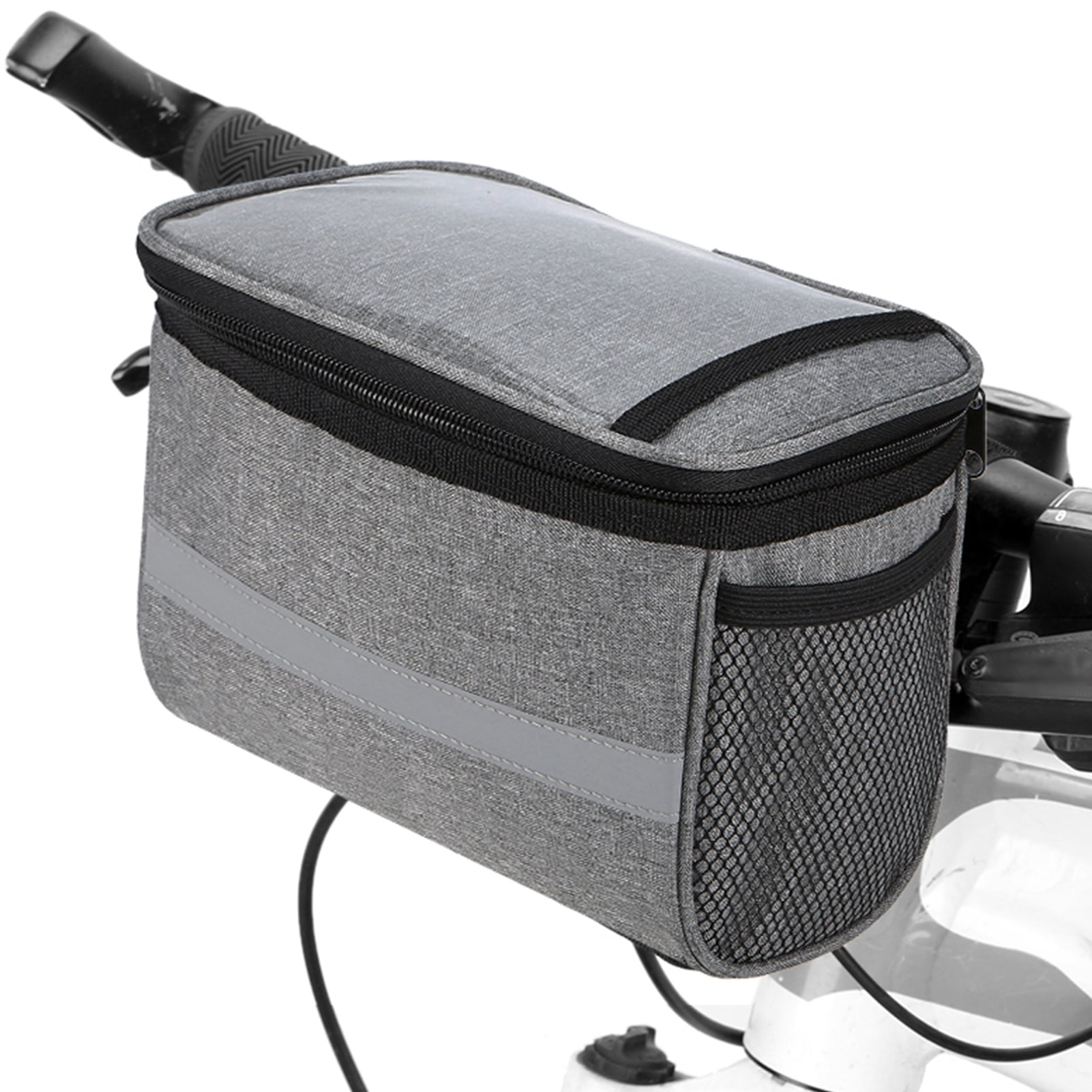 Bikes Handlebar Bag, Insulated Front Basket Cooler With Reflective ...