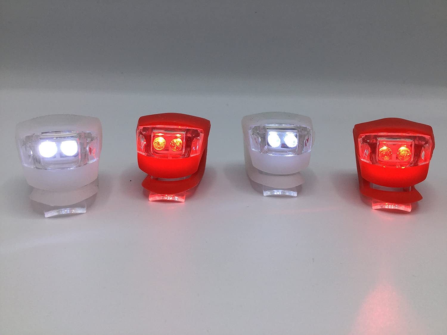 Bikes On Hikes 4 Pack Bike Lights - Waterproof Made of Silicone Perfect ...