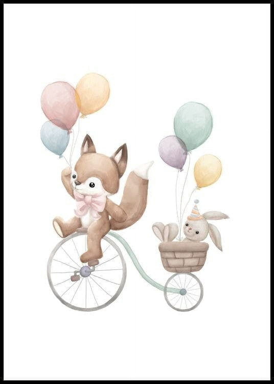 Biking Buddies Poster Wall Art, Modern Wall Decor For Living Room ...
