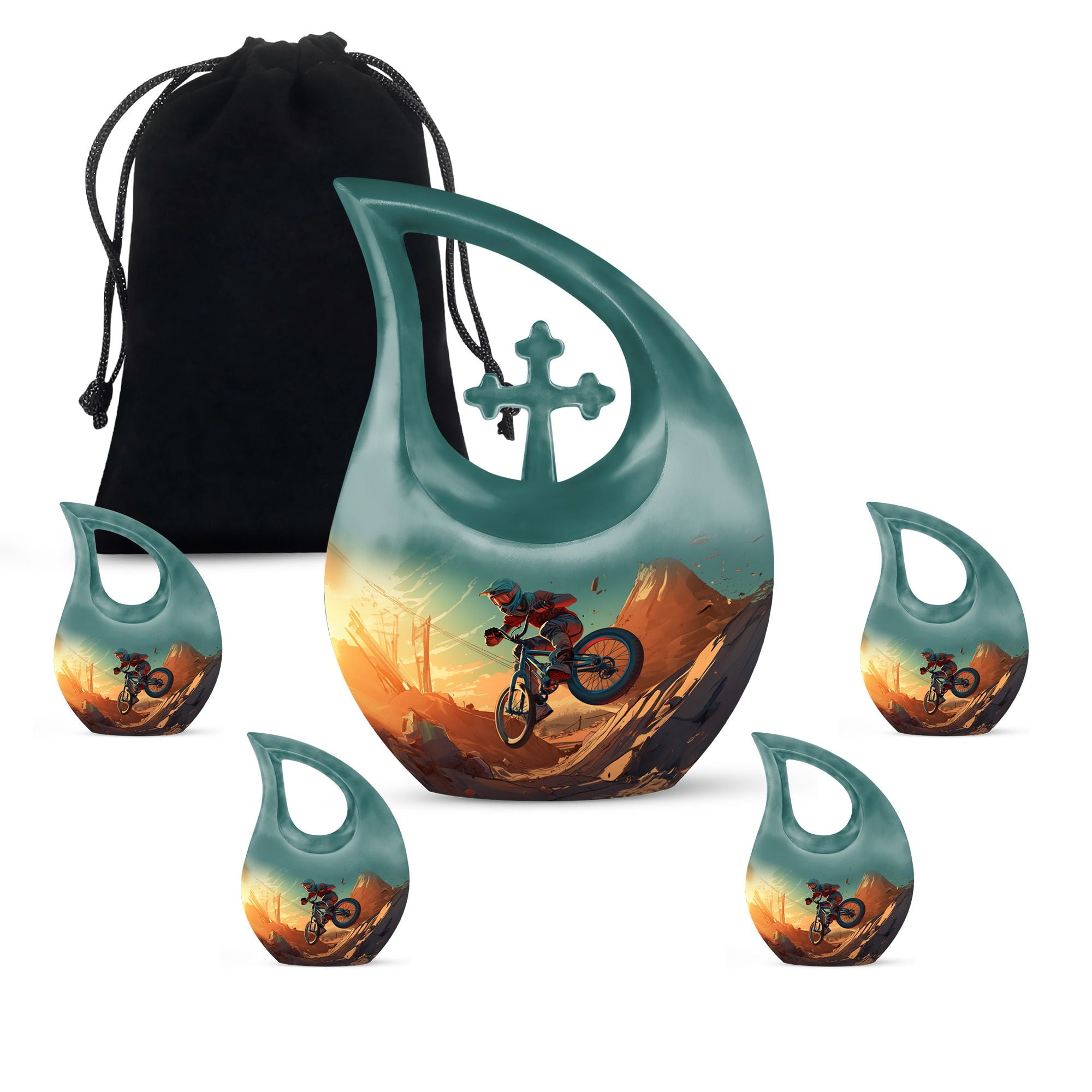 Biking On Mars Urn - Ash Urns For Human Keepsake - Urn For Ashes For ...