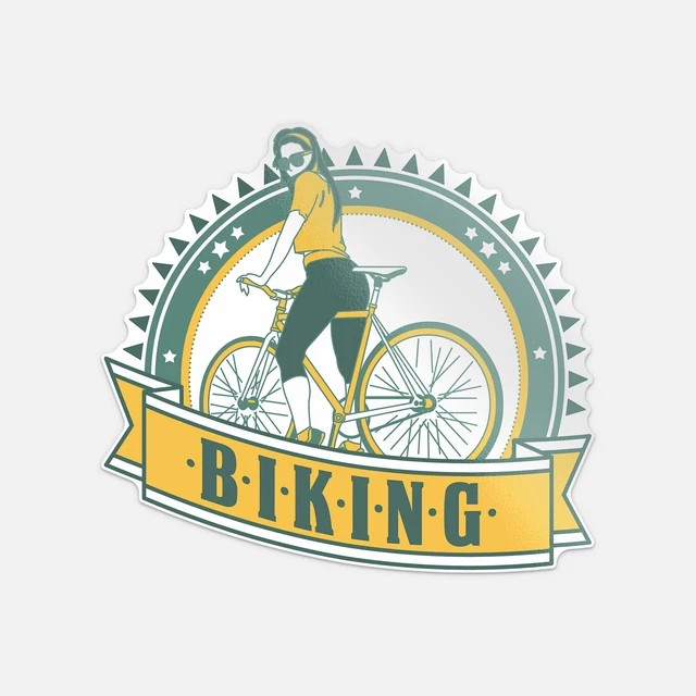 Biking Vintage Bicycle Label Sticker Phone Decal Water Bottle Stickers ...