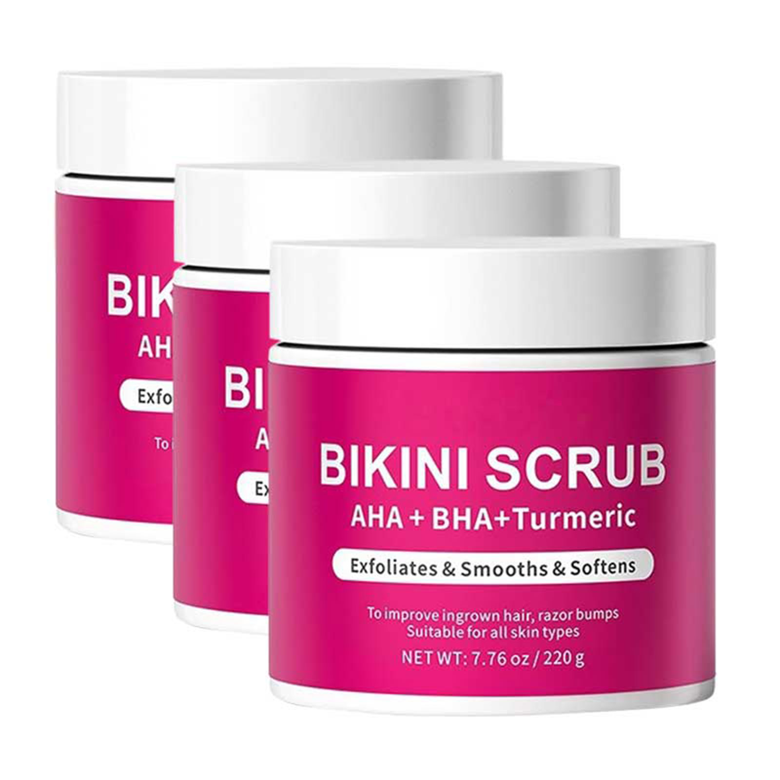 Bikini Area Exfoliator with 10% AHA+BHA & Turmeric,Ingrown Hair & Razor ...
