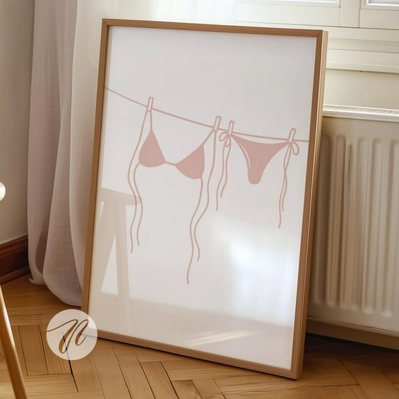 Bikini Art Print, Bathing Suit Poster, Beachy Prints, Coconut Girl ...