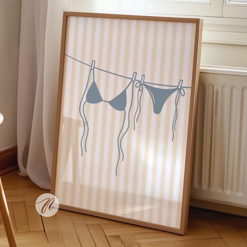 Bikini Art Print, Bathing Suit Poster, Beachy Prints, Coconut Girl ...