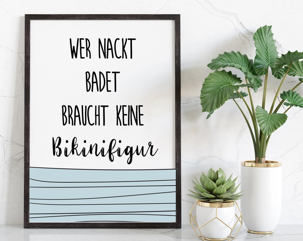 Bikini Figure Bathroom Poster Din A4 Poster Bathroom Bathroom ...