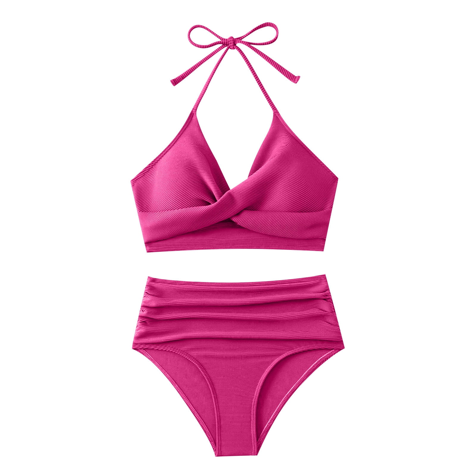 Bikini with Full Coverage Bottom Belted One Piece Swimsuits for Women ...