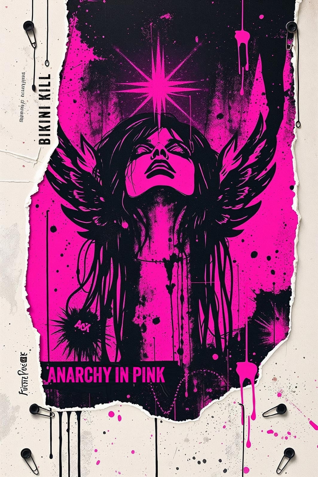 Bikini Kill Anarchy in Pink Poster – Punk Graffiti Street Art 【Photo ...
