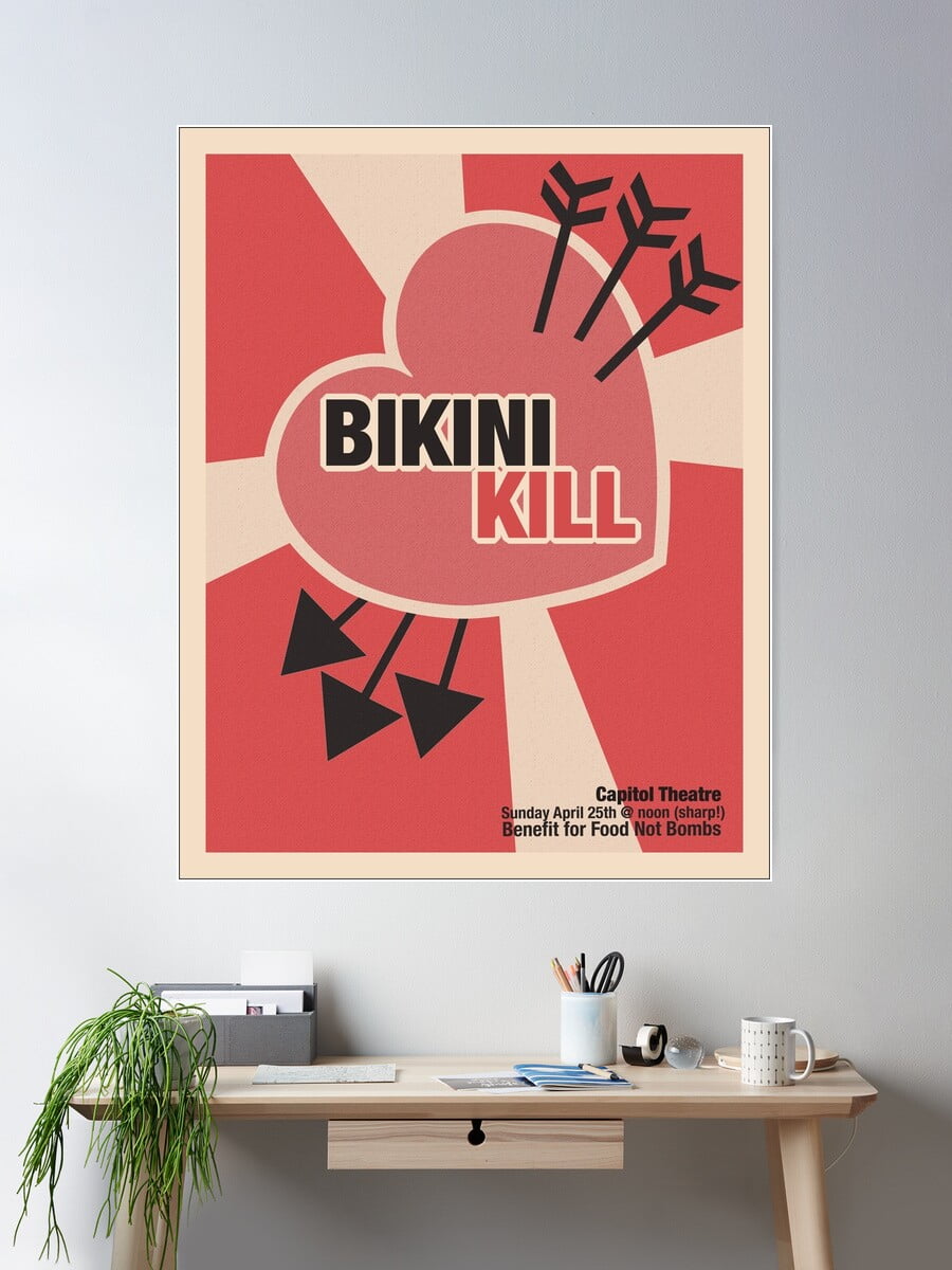 Bikini Kill Poster Wall Art, Modern Wall Decor For Living Room Bedroom ...