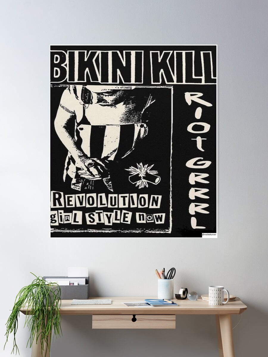Bikini Kill Riot Grrrl Poster Poster Wall Art, Modern Wall Decor For ...