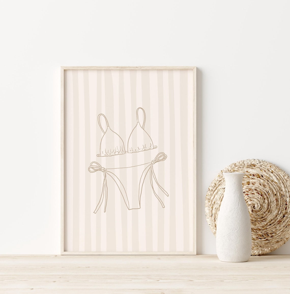 Bikini Print, Coastal Wall Art, Unframed Paper Poster 16x20in - Walmart.com