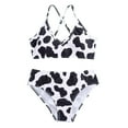 Bikini Set Summer Milk Cow Pattern Back Cute Print Girls Two Piece Swimsuit Swimwear