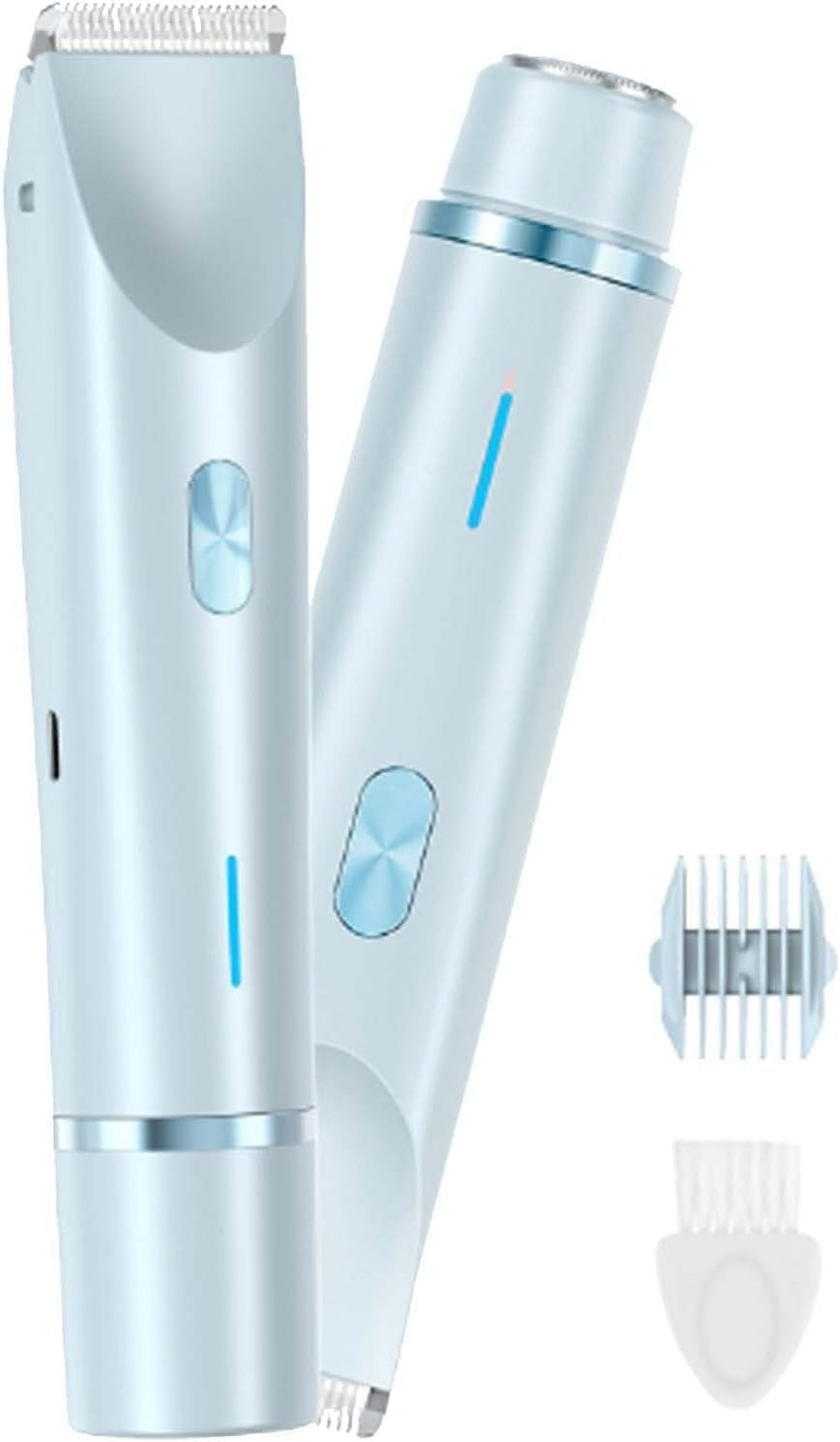 Bikini Shaver, 2 in 1 Women Electric Shaver Dual Head Bikini Trimmer ...