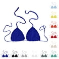 Bikini Tops for Women X Back Self Tie Supportive Bathing Suit Top ...