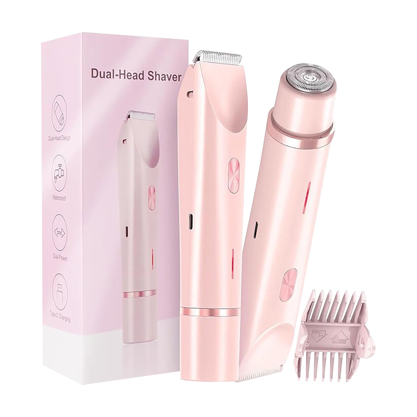 Bikini Trimmer Electric Razors for Women, Rechargeable Pubic Body Hair ...