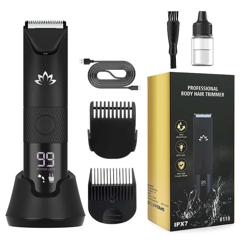 Bikini Trimmer and Shave -Wet/Dry Electric Body Hair Trimmer Facial ...