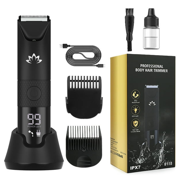 Bikini Trimmer and Shave -Wet/Dry Electric Body Hair Trimmer Facial ...
