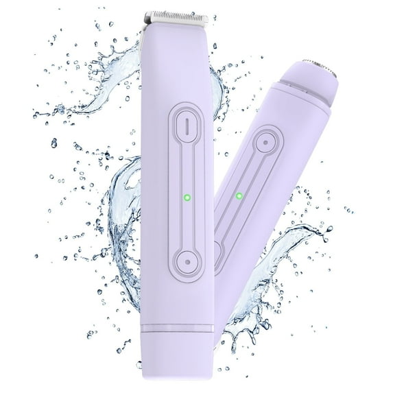 hoeylife Women Electric Shaver 2 in 1 Dual Head Waterproof Body Facial ...