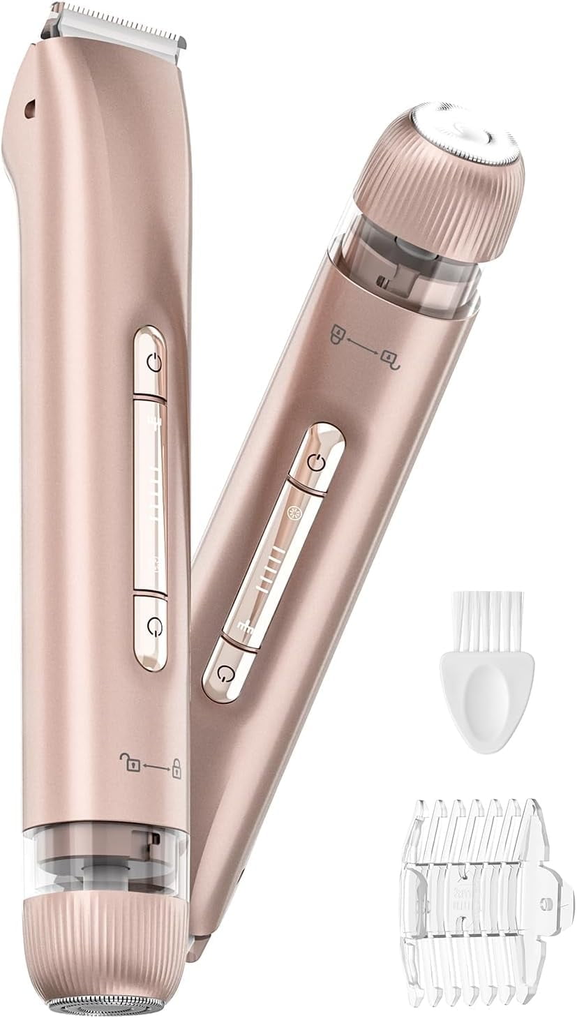 Bikini Trimmer for Women 2-in-1, Dual-Head Electric Razors for Women ...