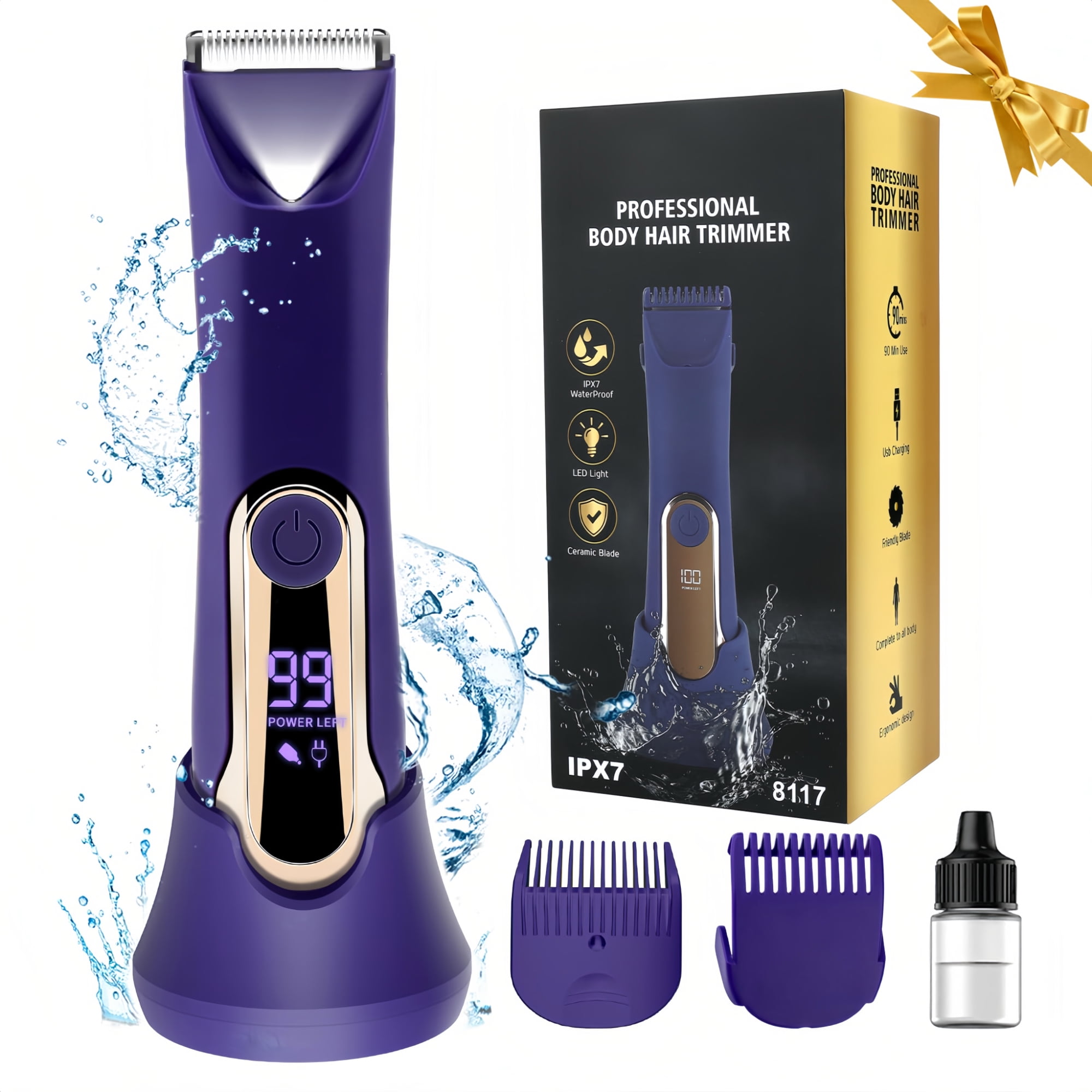 Bikini Trimmer for Women,Electric Razors for Women & LED Display,Wet ...