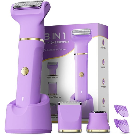 Bikini Trimmer for Women - Painless Electric Razors-Cordless Body ...