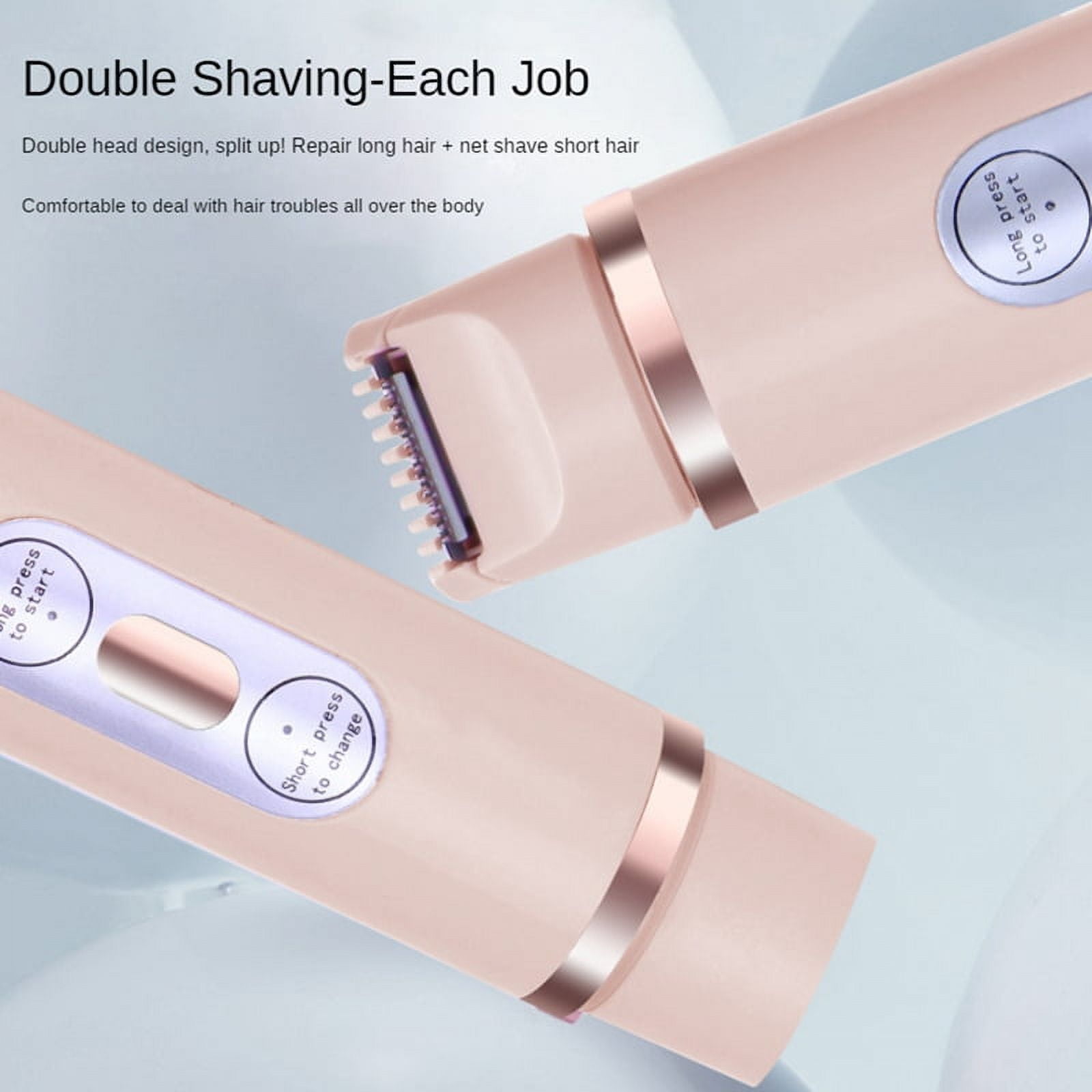 Bikini Trimmer for Women Painless Ladies Hair Removal 2 in 1 Wet & Dry ...