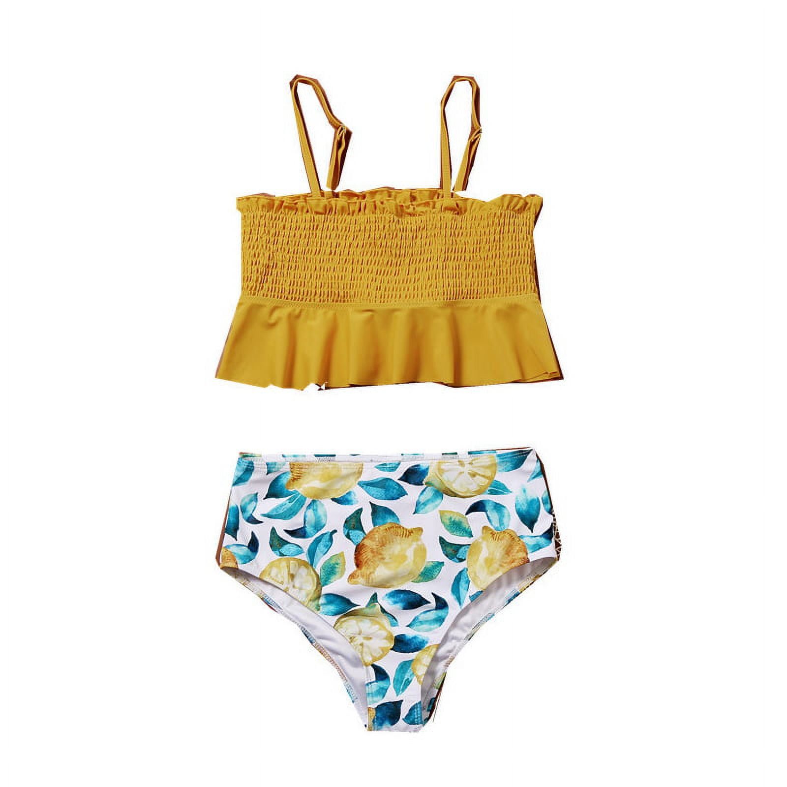 Bikini suit short ruffled two-piece swimsuit swimsuit - Walmart.com
