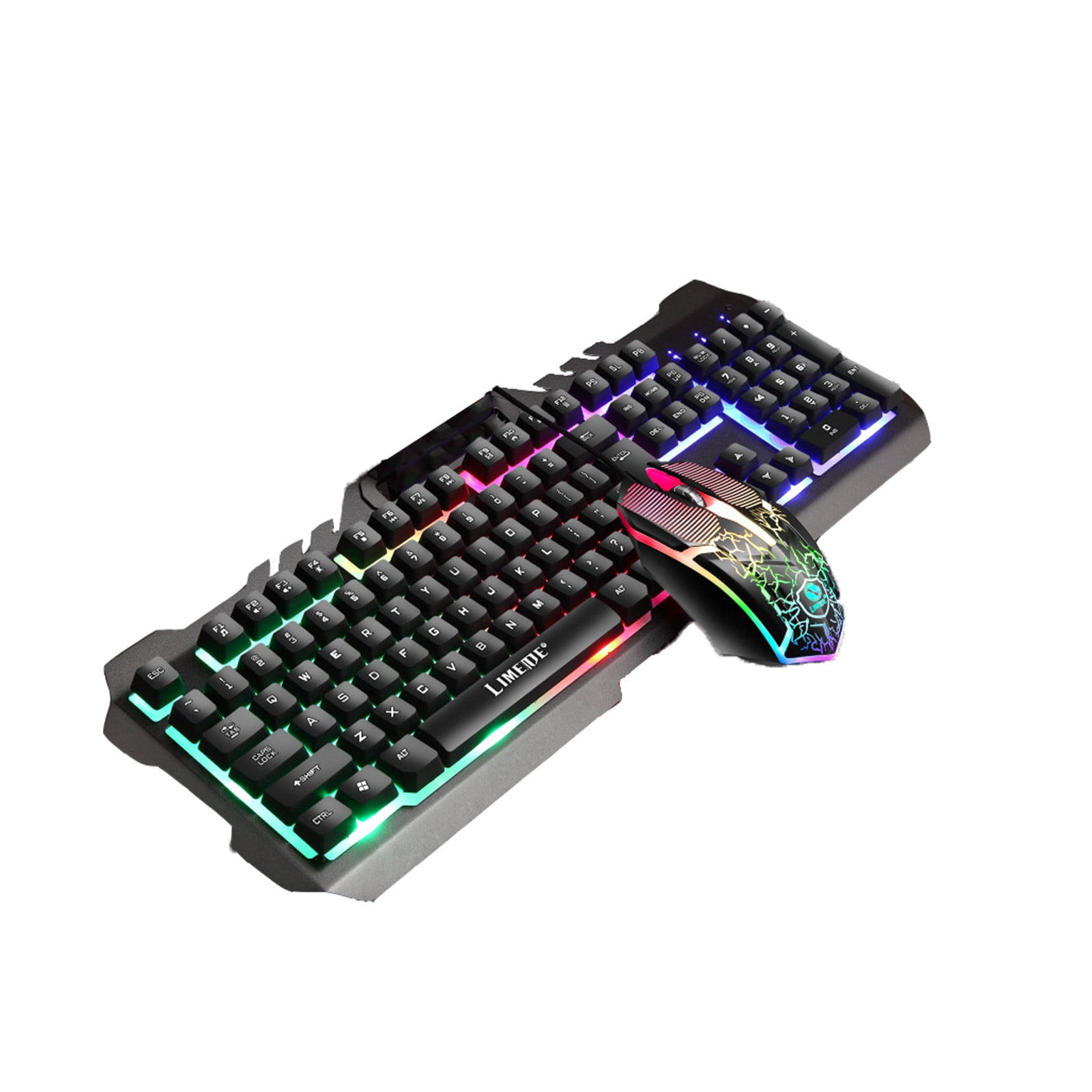 Keyboard and Mouse Combo Wired Backlit Keyboard,Colorful Mouse Keyboard ...