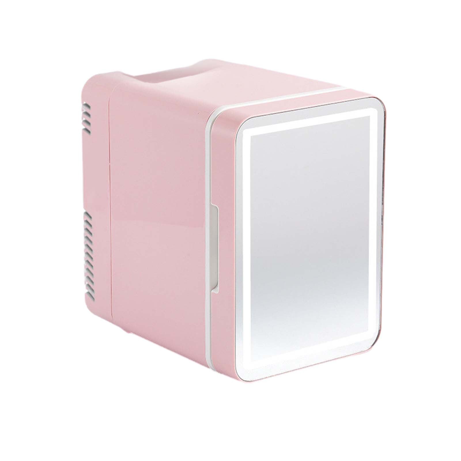 Mini Skincare Fridge with Dimmable LED Mirror,6Liter Cooler and Warmer ...