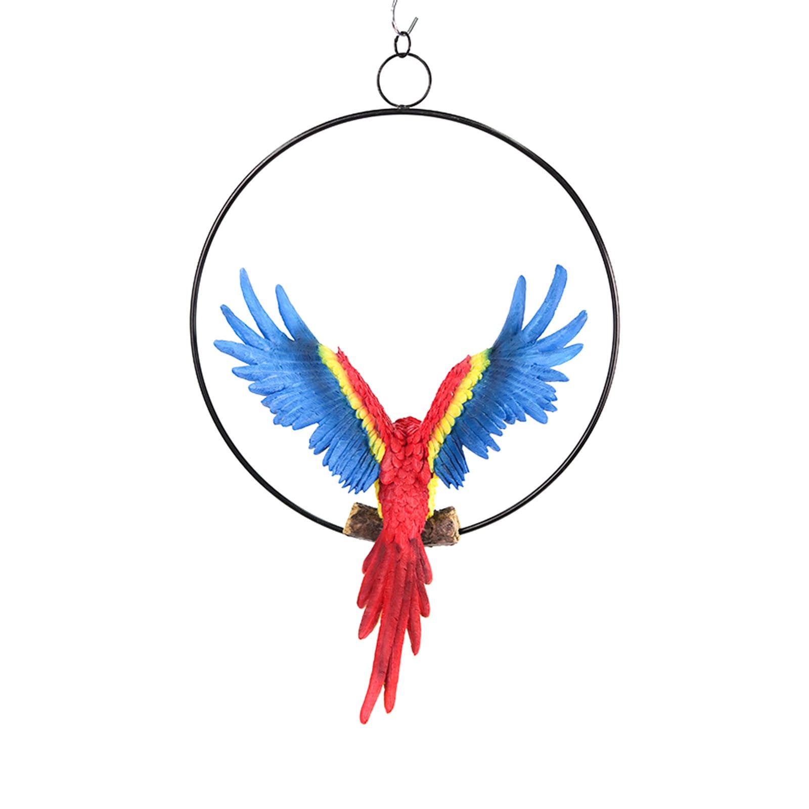 Patio Home Garden Hanging Scarlet Macaw Parrot Figurine - 23.5" H ...