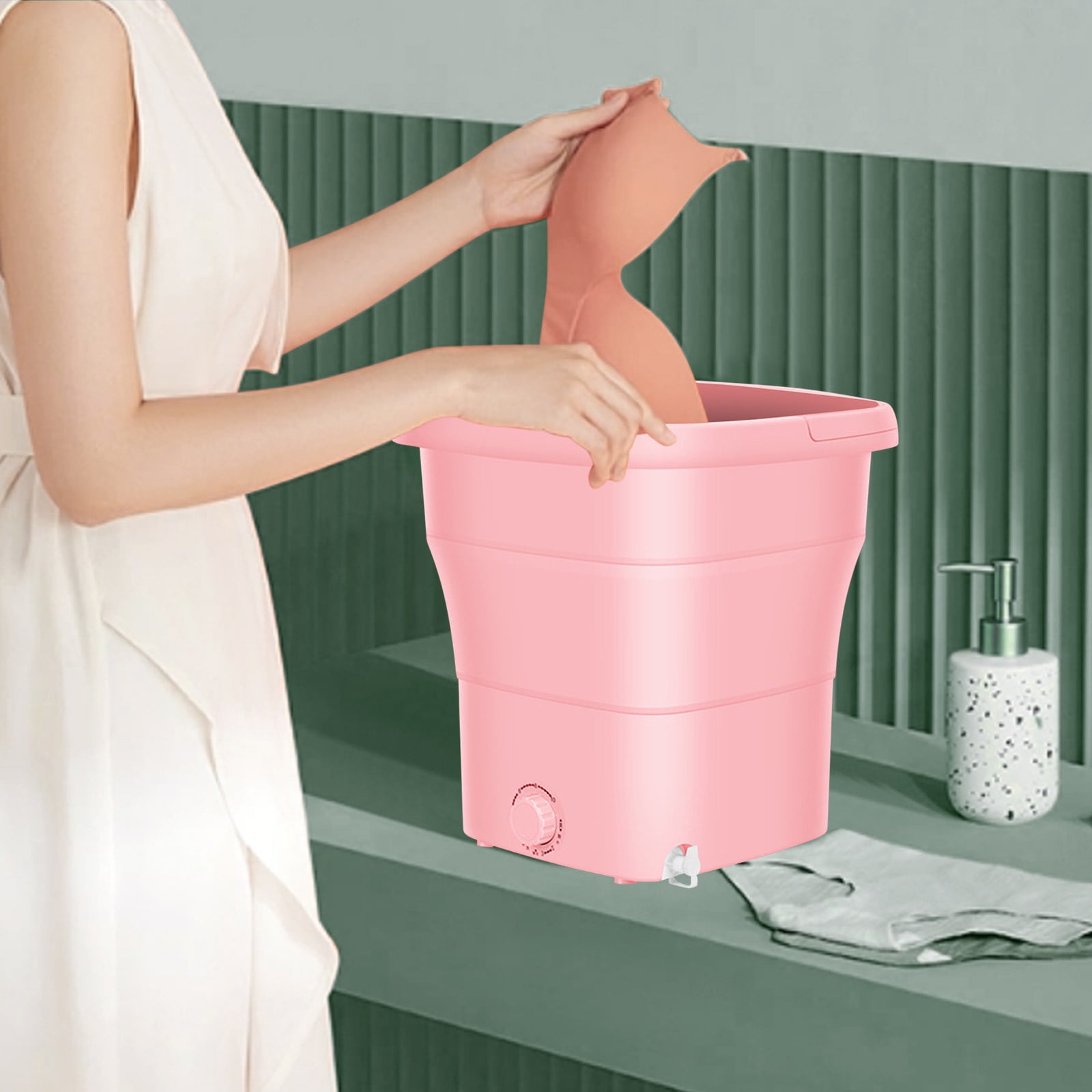 Portable Washing Machine,25L Collapse Mini Washer Machine,Upgraded ...