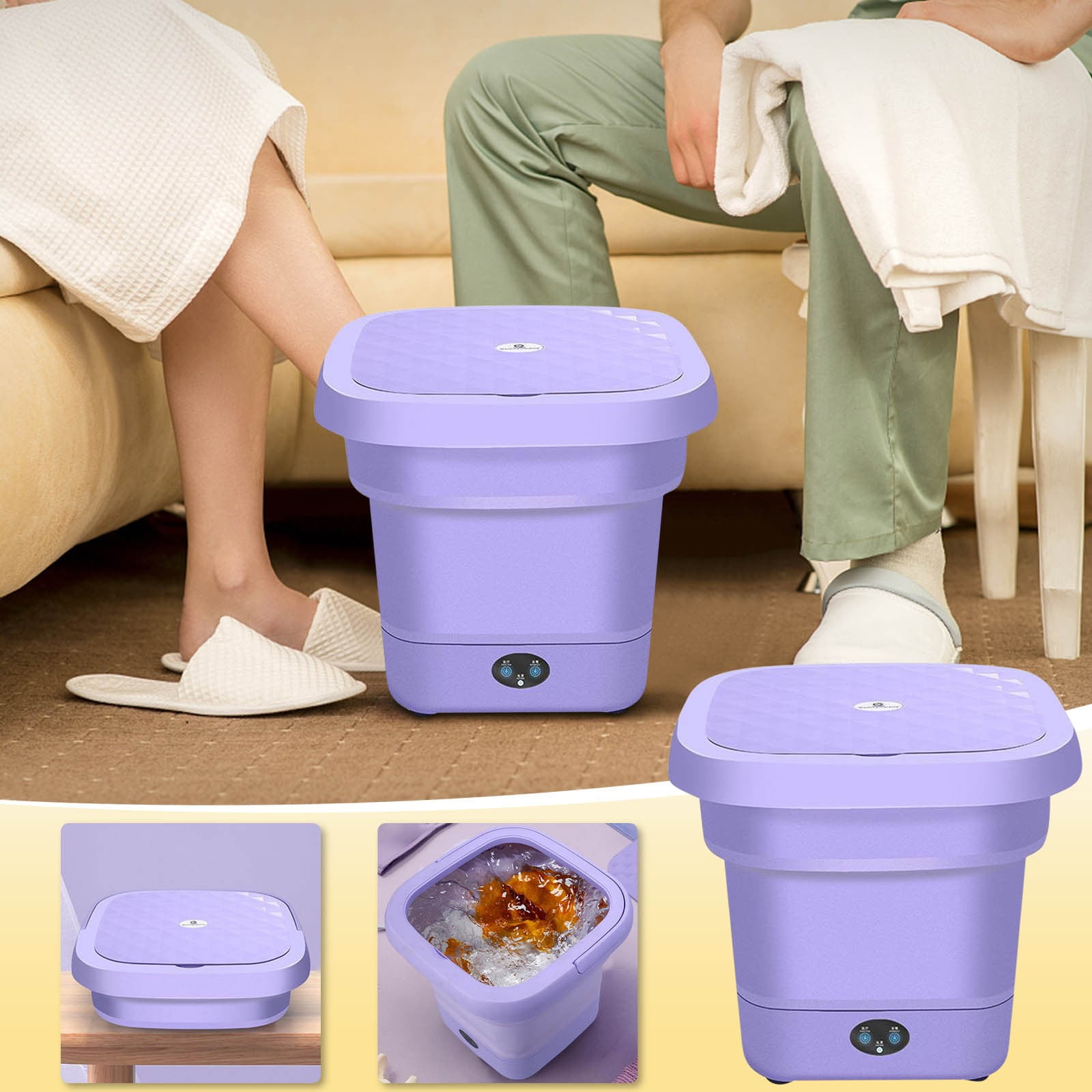 Portable Washing Machine - 6L Mini Foldable Washer and Spin Dryer ...