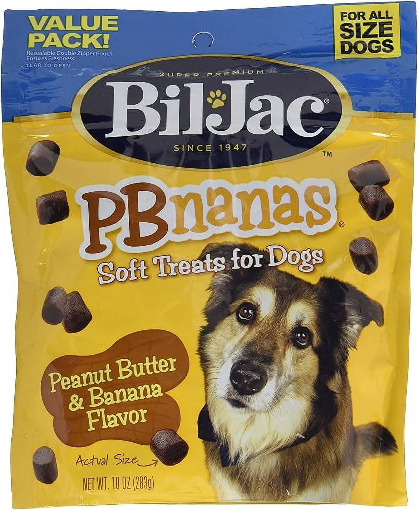 Bil-Jac PBnanas Soft Dog Treats, Puppy Training Rewards, Peanut Butter ...