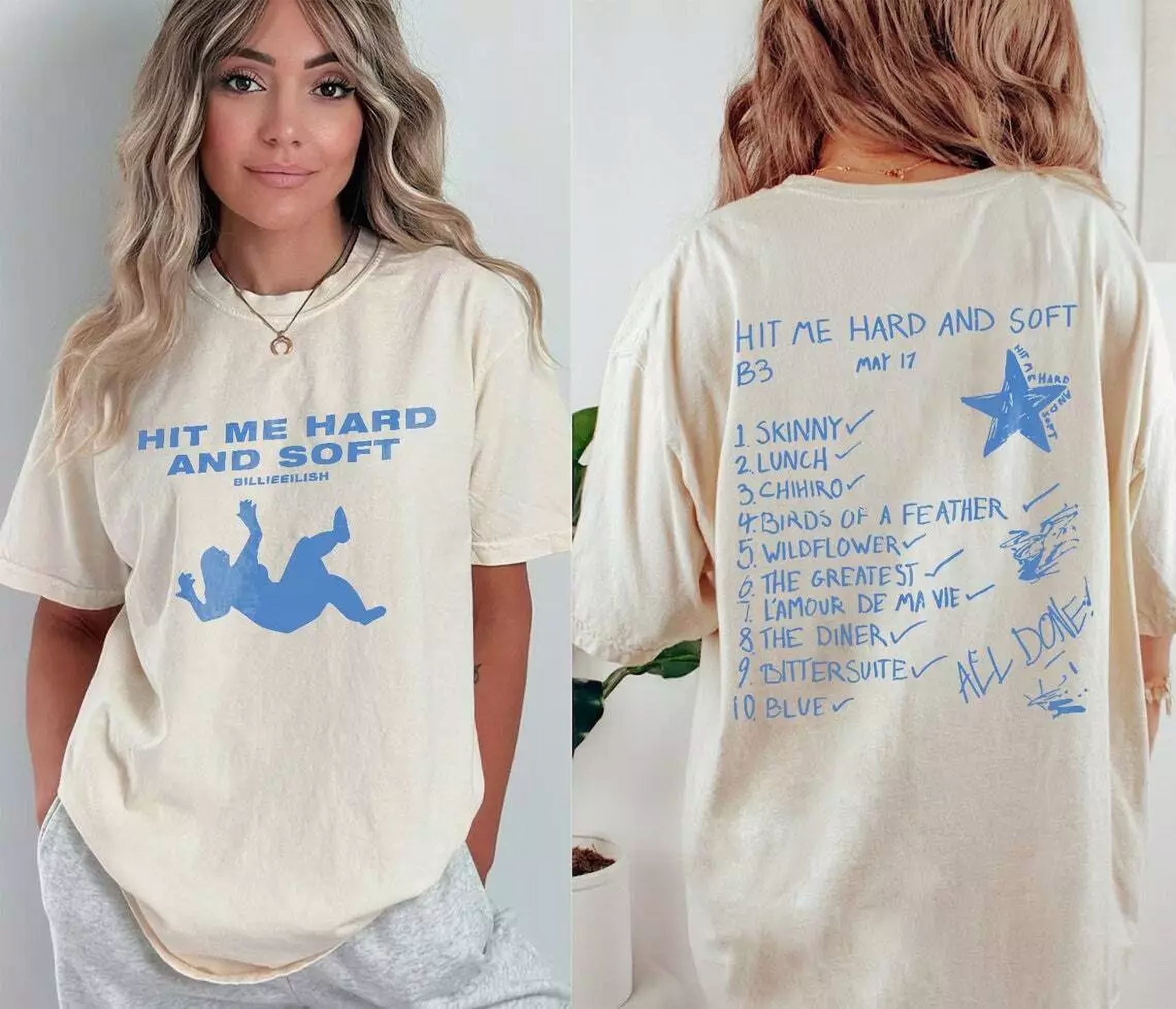 Bil.lie_Ei.lis.h Hit Me Hard and Soft World Tour 2024 2 SideT-Shirt - Walmart.com