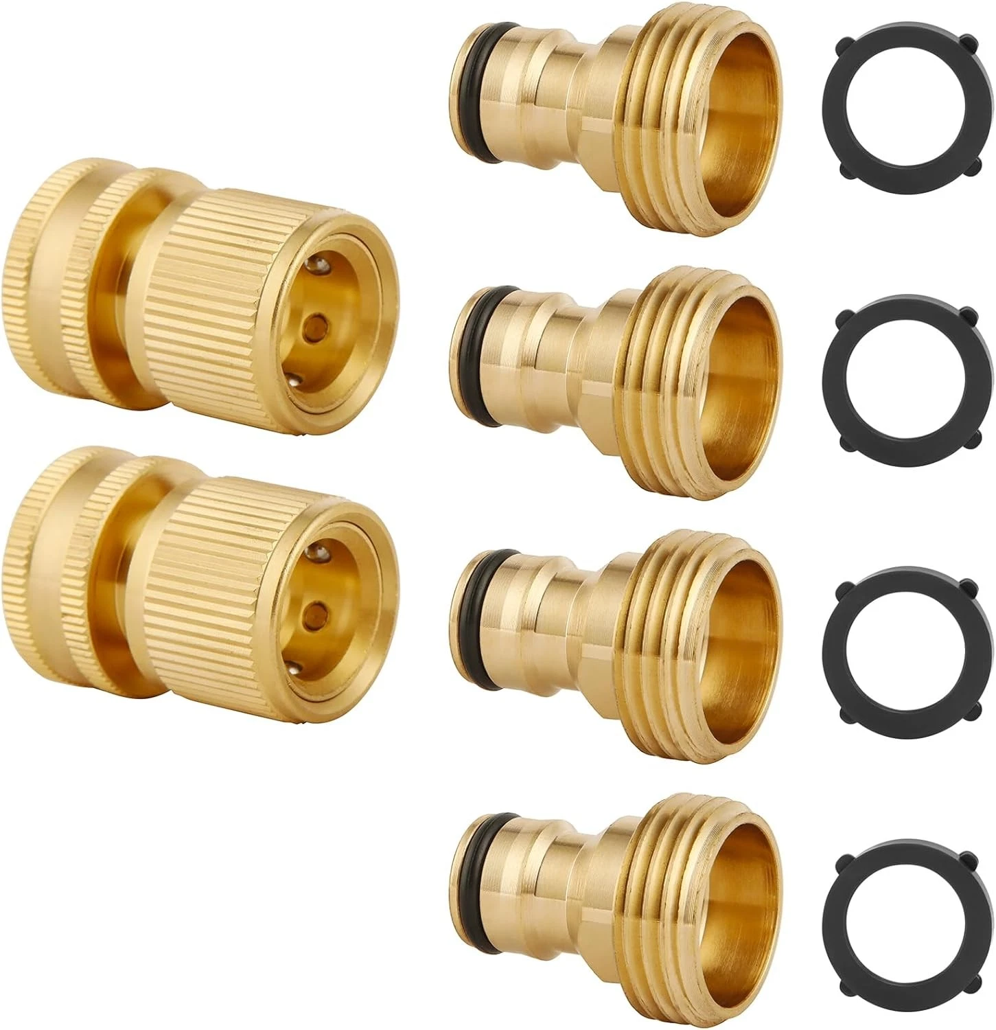 Bilal Quick Connect Hose Fittings, Garden Hose Quick Connect Kit, Solid ...