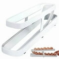 Bilayer Fridge Egg Storage Box Automatic Rolling Eggs Holder Rack ...