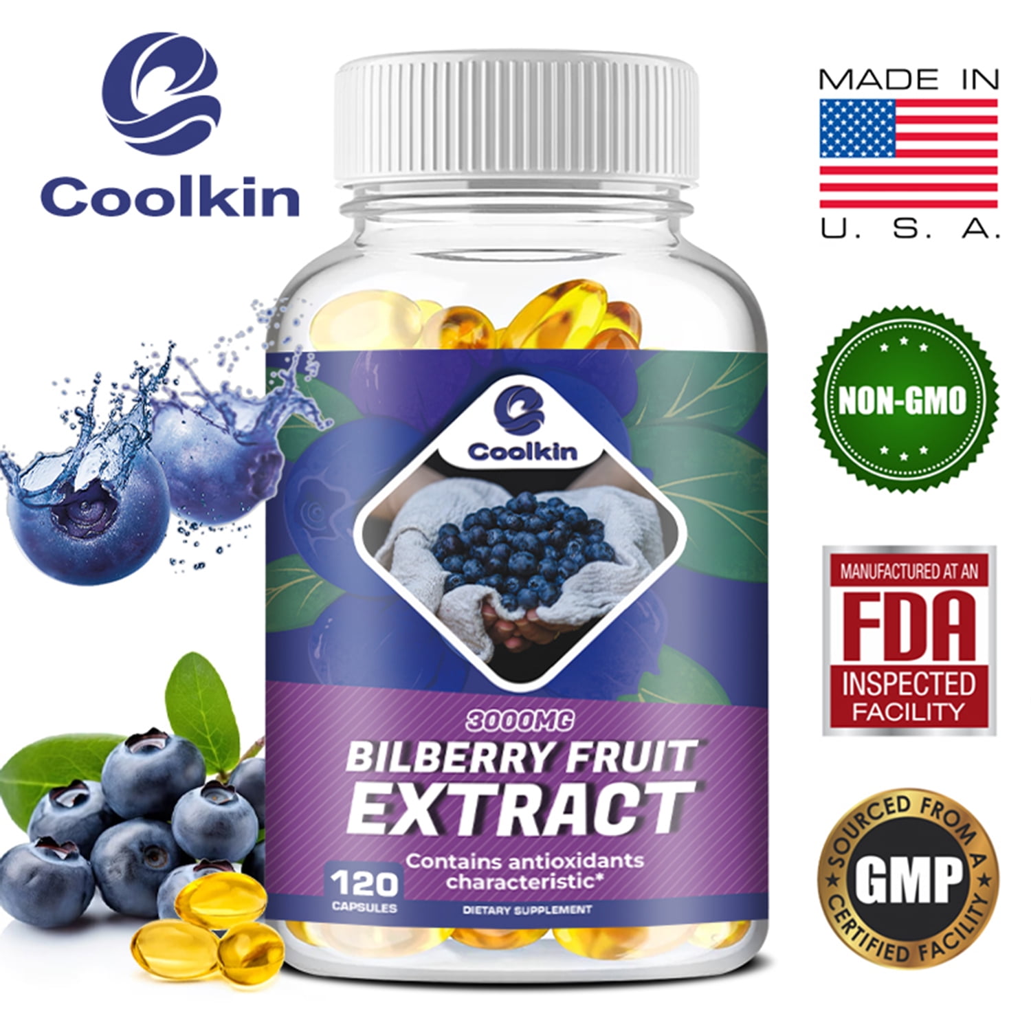 Bilberry Fruit Extract 3000mg | Eye Health, Promote Blood Circulation ...