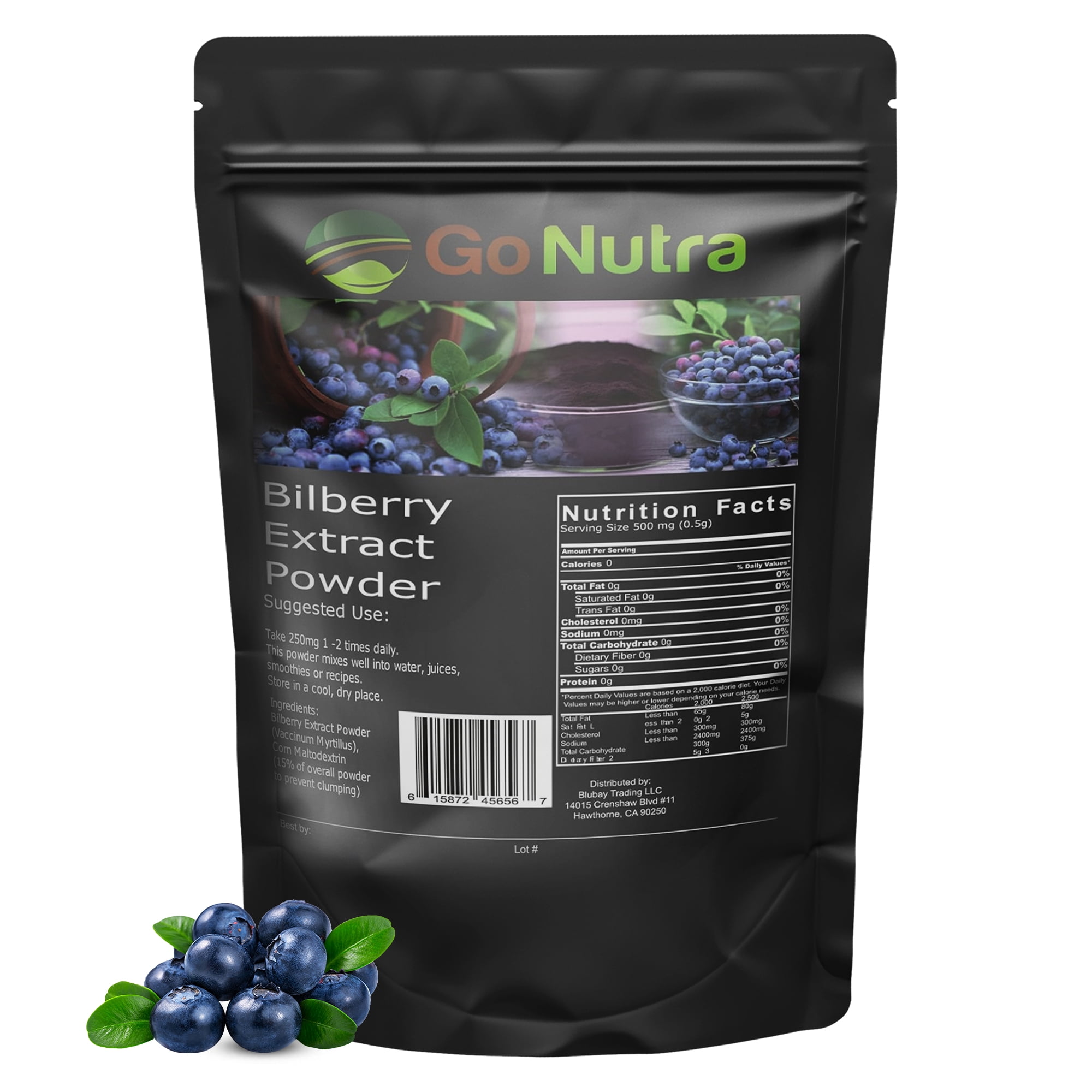 Bilberry Powder 1 lb. - European Bilberry Extract Potent 10:1 Strength ...