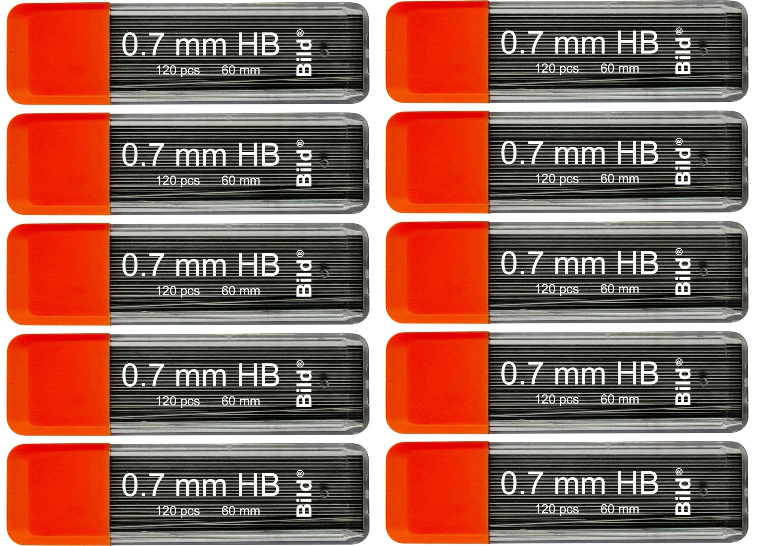 Bild Premium 0.7mm HB Mechanical Pencil Lead Refills - 1200 Leads ...