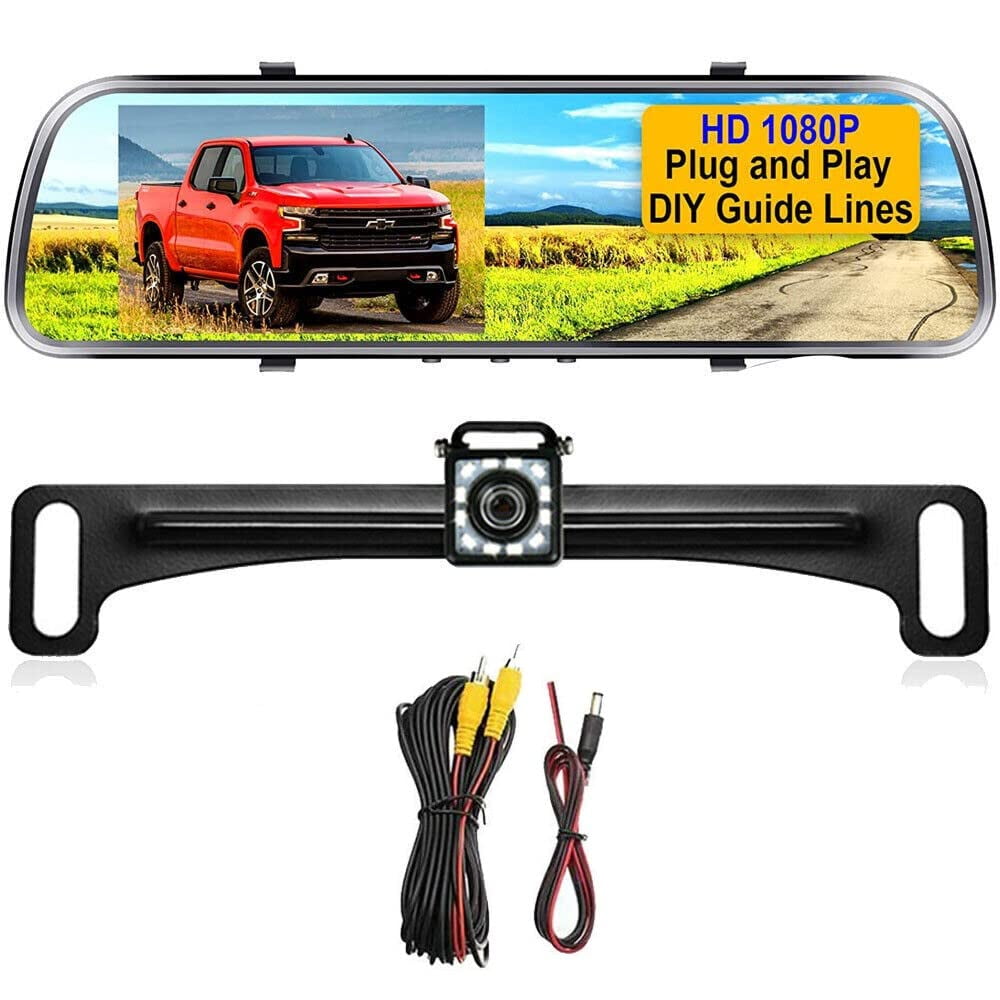 Bileeko Backup Camera HD 4.3 Inch Monitor Rear View Mirror Cam for Car ...