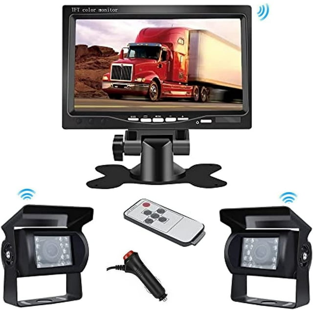 Bileeko RV Rear View Camera Monitor System 7 inch with 2 Night Vision ...