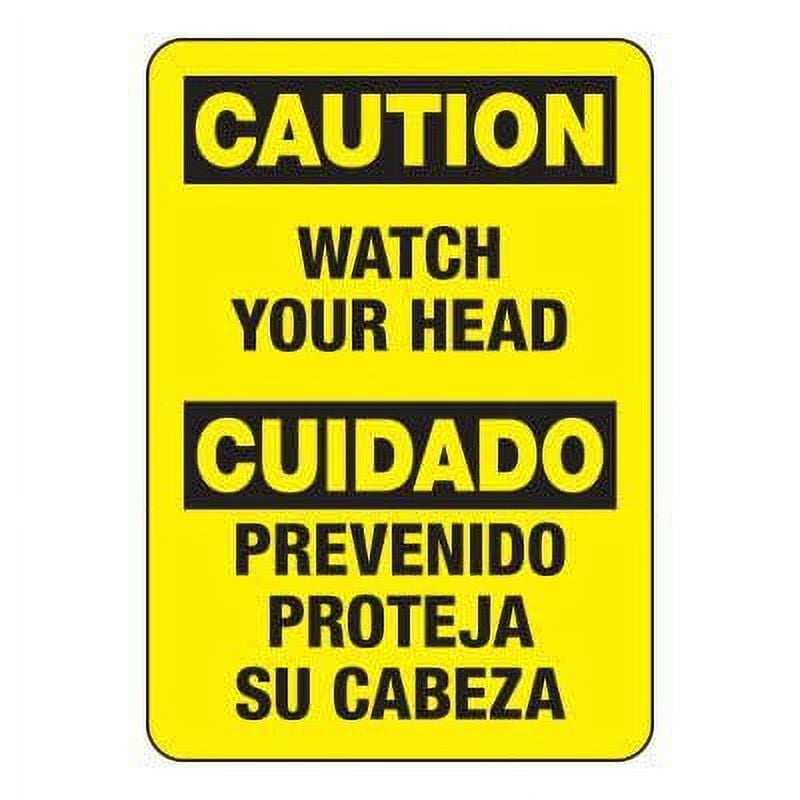 Bilingual Caution Signs - Watch Your Head Warehouse Supplies ...