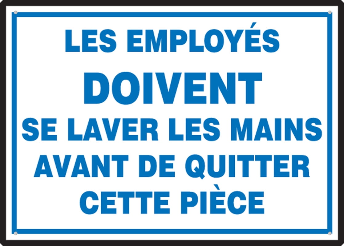 Bilingual French Label Restroom Outdoor Metal Sign - 12 X 8 Metal Signs ...