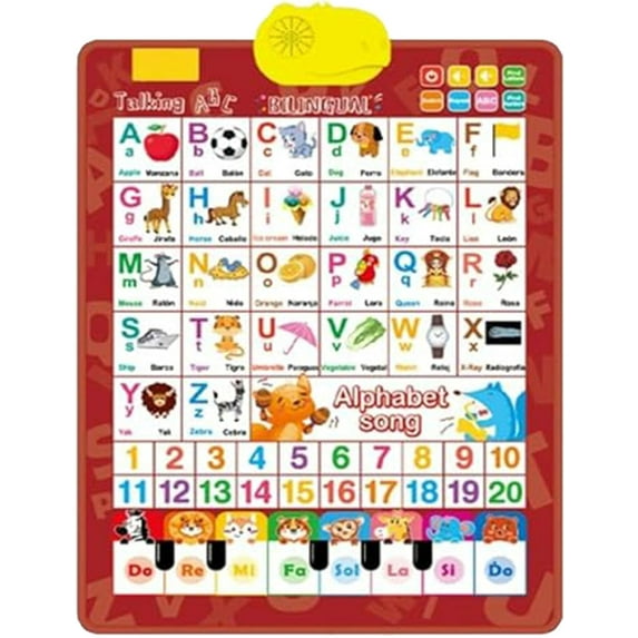 Bilingual Interactive Wall Chart for Kids – English & Spanish ABC Song ...